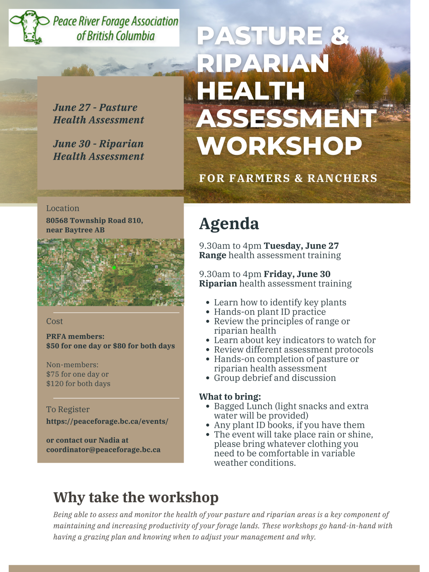 Pasture & Riparian Health Training for Ranchers/Farmers – Peace River ...