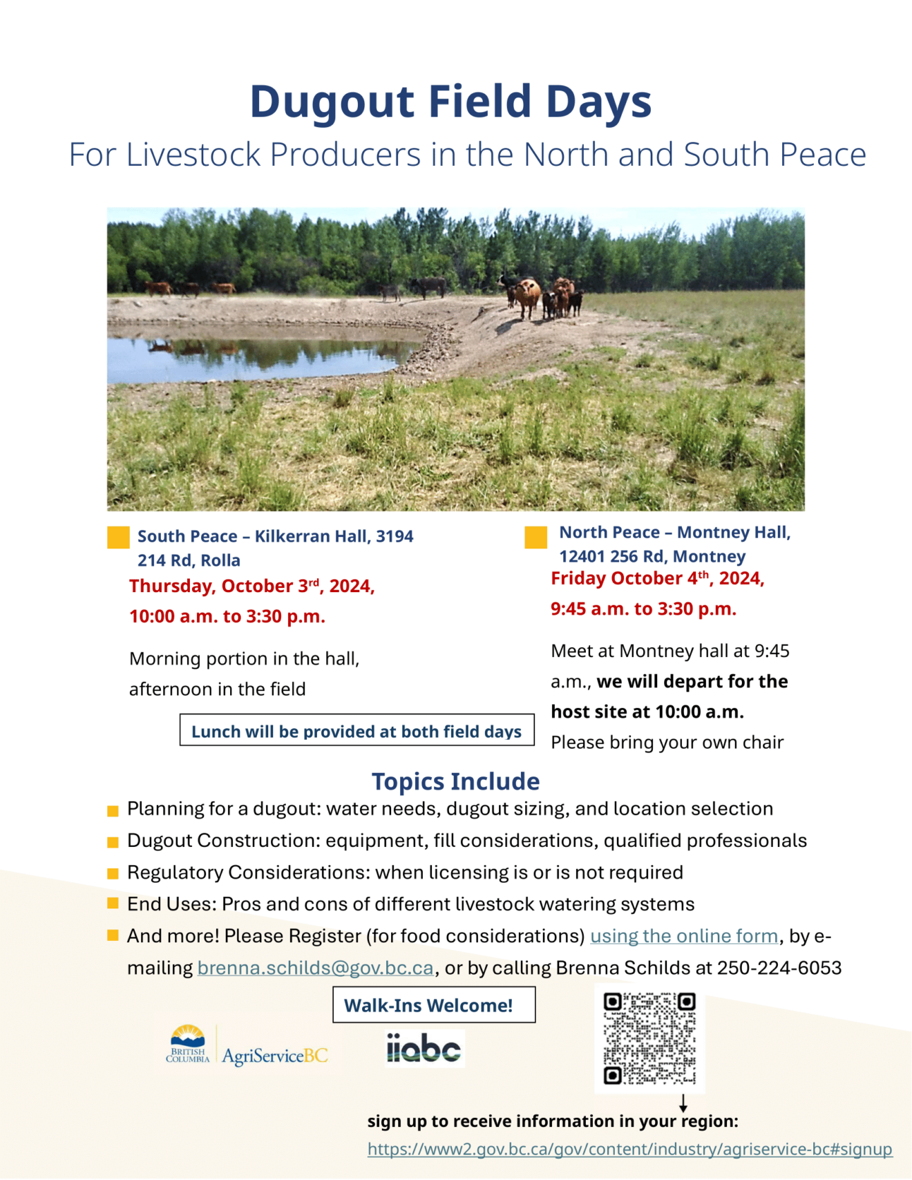 Interested in Building a Dugout for Livestock Watering? - Peace River ...